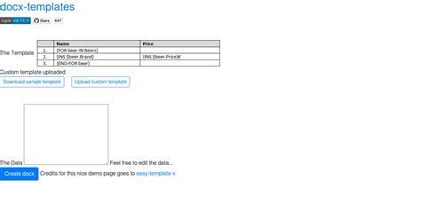 Docx Templates Examples CodeSandbox