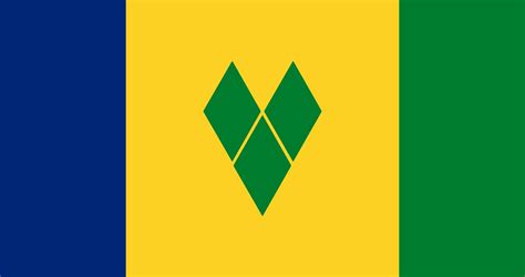 Bandera De San Vicente Y Las Granadinas En Vector Vector Premium
