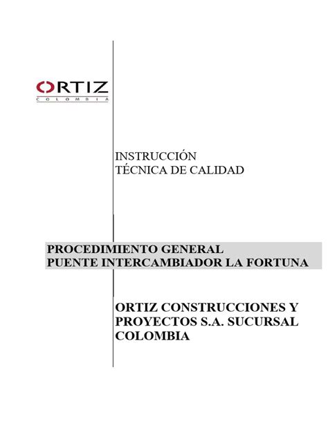 itcxxx procedimiento general pte int la fortuna pdf fundación