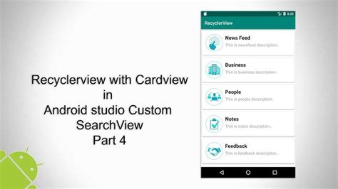 Recyclerview Part 5 Cardview Android Studio Tutorial Recyclerview