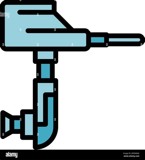 Ship Motor Icon Outline Vector Boat Engine Motorboat Propeller Color