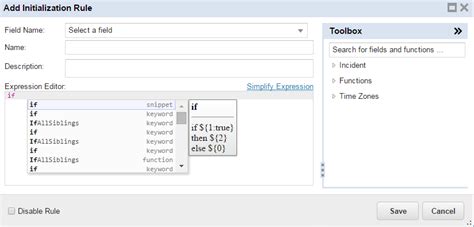 Using The Expression Editor