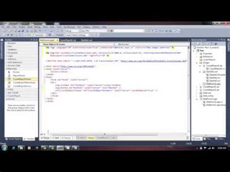 Create Crystal Report In ASP Net Using Dataset YouTube
