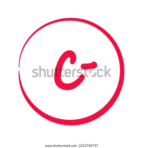 Grading System C Grades School Plus Stock Vector Royalty Free