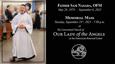 Memorial Mass For Father Sam Nasada Ofm Tuesday September 23 2025