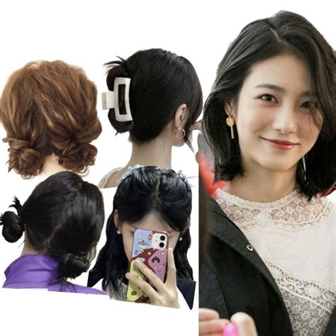 여자 중단발 긴단발 올림머리 집게핀 하는법 머리 묶기 반묶음 아이 헤어스타일﻿ 추천 네이버 블로그