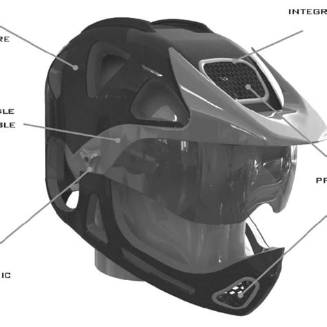 rupture parameters of each ply composing the helmet outer shell
