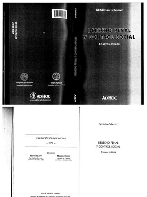Scheerer S El Concepto De Control Social Defensa Y Reformulación
