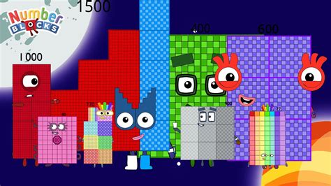numberblocks comparison 80 600 77 1000 1500 but sound eror standing