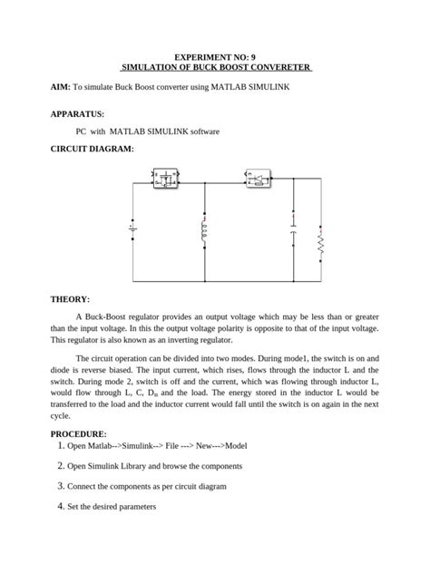 Exp2 Simulation Of Buck Boost Convereter Pdf