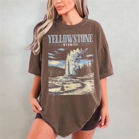 Yellowstone Shirt Retro Comfort Colors T Shirt Wyoming Tshirt