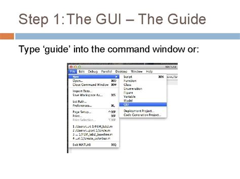 INTRODUCTION TO THE GRAPHICAL USER INTERFACE GUI IN