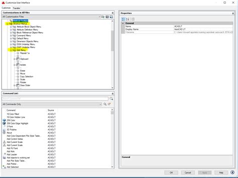 Solved Personalising Right Click Menu Autodesk Community
