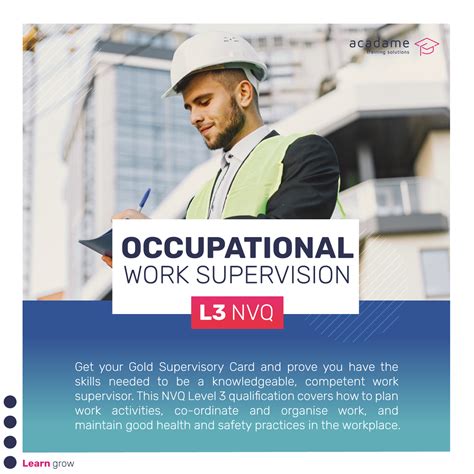 Level 3 Nvq Diploma In Occupational Work Supervision Acadame
