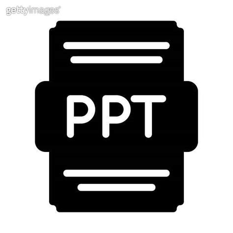 Ppt File Icon Solid Style Spreadsheet File Type Extension Format Icons Vector Illustration