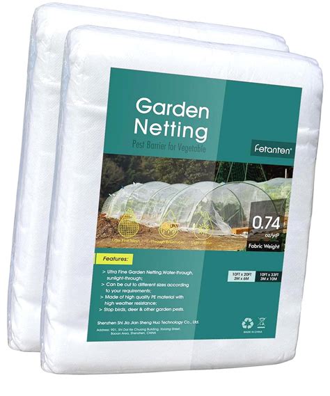 Fuliko Garden Netting 10 X 20 Ft Plant Bird Netting Fruit Tree Netting Raised Bed Screen Mesh