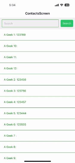 Create A Phonebook And Call App Using React Native GeeksforGeeks