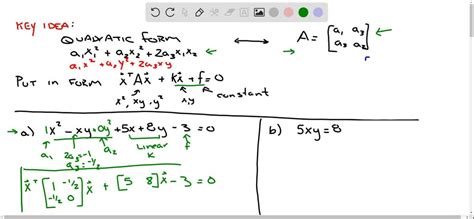 Solvedexpress The Quadratic Equation In The Matrix Form 𝐱t A 𝐱k 𝐱f