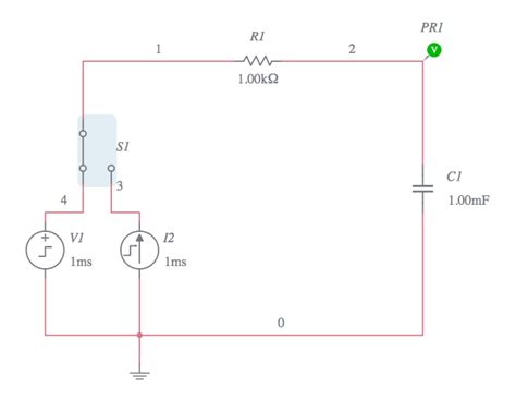 RC Transient Multisim Live