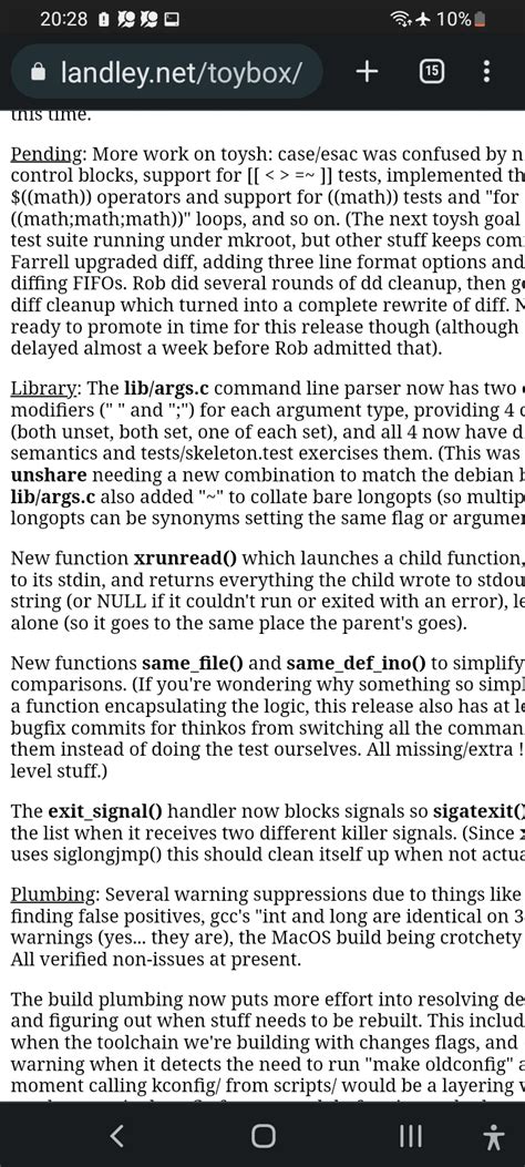 Documentation Site Not Readable Comfortably On A Cell Phone Issue Landley Toybox GitHub