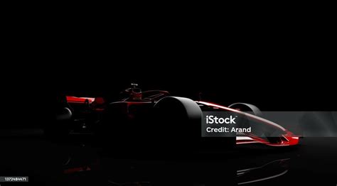 일반 경주용 자동차 프로토타입 사실적인 렌더링 블랙 실루엣 검정색 배경에 대한 스톡 사진 및 기타 이미지 검정색 배경