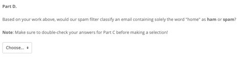 solved bayesian spam filters suppose have received 5 emails
