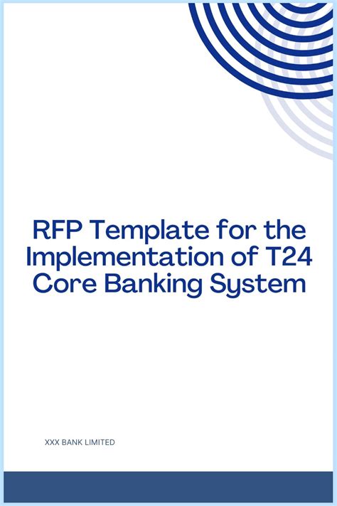 Rfp Template For The Implementation Of T24 Core Banking System Banking And Fintech Rfp Templates