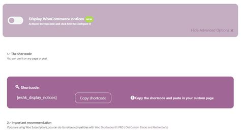 Display Woocommerce Notices Disespubli