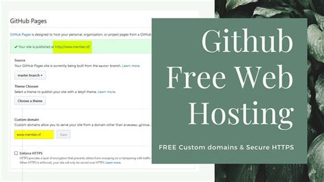Github Free Web Hosting Free Custom Domaincdnssl Youtube