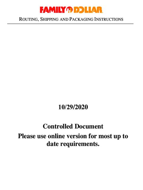 Fillable Online Routing Shipping And Packaging Routing Shipping