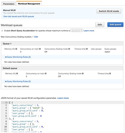 機械学習を用いた新機能『amazon Redshift Automatic Workload Management Auto Wlm』を