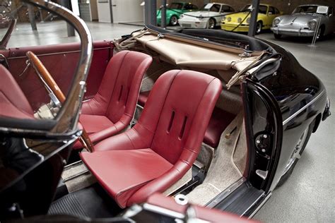 1958 Porsche 356 “speedster” Interior With Red Leather Seats