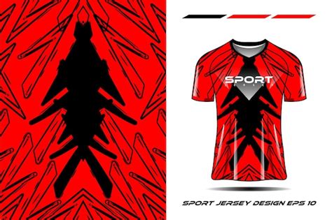 Tshirt 스포츠 빨간색 페인트 스플래시 디자인 레이싱 저지 사이클링 축구 게임 프리미엄 벡터 프리미엄 벡터