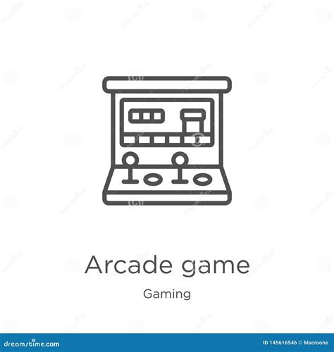 Arcade Game Icon Vector From Gaming Collection Thin Line Arcade Game