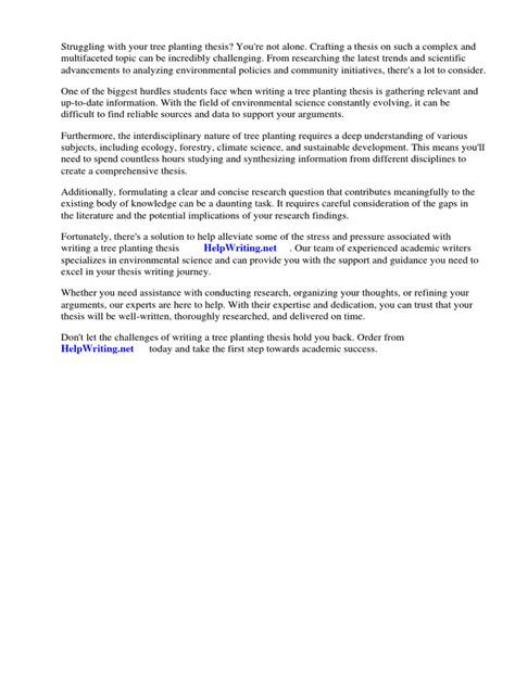 tree planting thesis pdf natural environment trees