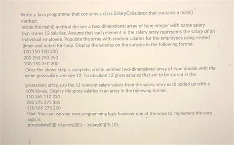 Solved Write A Java Programme That Contains A Class