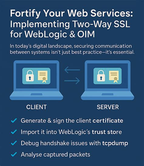two way ssl in weblogic and oracle identity manager oim bristlecone