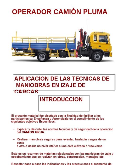 Técnicas De Maniobras En Camión Pluma Pdf