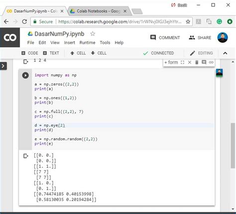 Tutorial Dasar Numpy