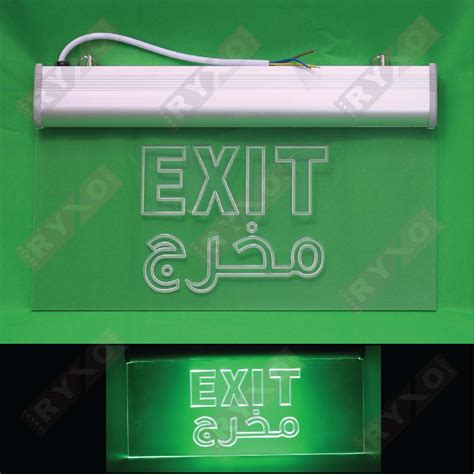 LED TRANSPARENT EXIT LIGHT EXIT SIGN RYXO SAFETY Ryxosafety