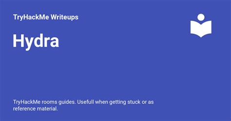 Hydra TryHackMe Writeups