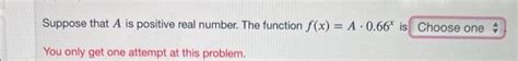 Solved Suppose That A Is Positive Real Number The Function Chegg