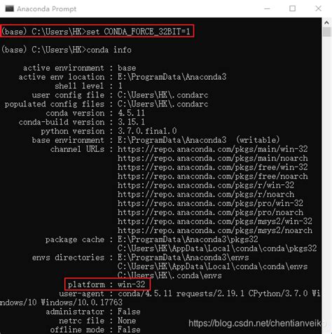 Anaconda中32位和64位开发的切换conda 32bit 官方源 Csdn博客
