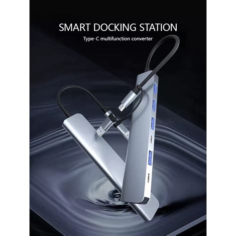 Хъб Usb 8 в 1 Qeno Usb 3 0 Usb Type C 4 Usb 2 0 слота 2 Usb Type C слота 1 Usb 3 0 слот