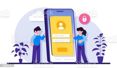 페이지 인터페이스 개념에 로그인합니다 사용자 로그인 양식 Ui 새 계정 등록 보호 정보 현대 플랫 일러스트 3차원 형태에 대한 스톡 벡터 아트 및 기타 이미지 Istock