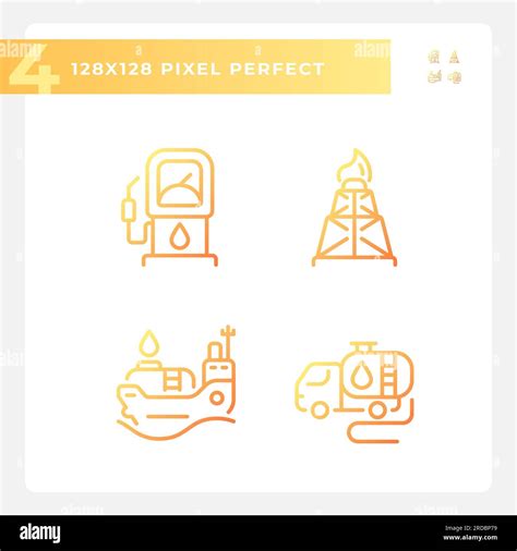 energy sector gradient linear vector icons set stock vector image and art