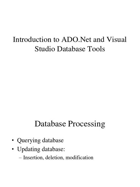 01 Vbnetsql Pdf Microsoft Access Active X Data Objects