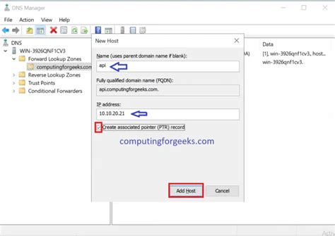 How To Add DNS A PTR Record In Windows Server 2019 ComputingForGeeks
