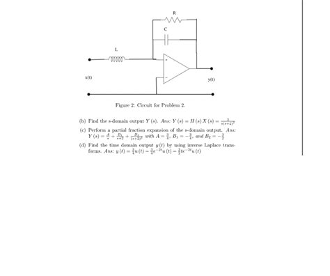 Solved Find The S Domain Output Y S Ans Y S H S X