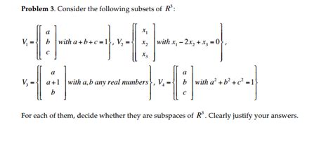 solved consider the following subsets of r 3 for each of
